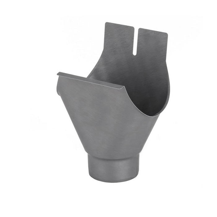 Alumasc Infinity Quartz Zinc - Half Round Gutter Wrap Around Outlets 1